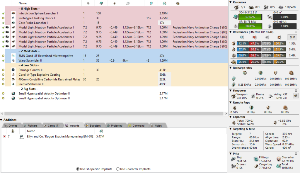Fit Kitchen: Interdictors » Ashy in Space